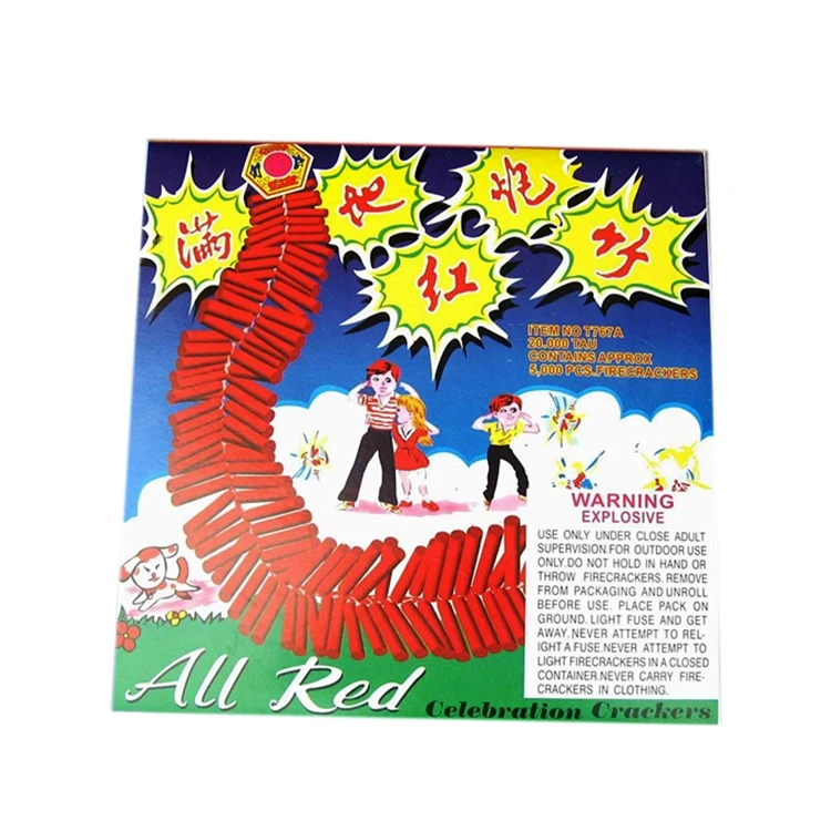 Chinese Crackers All Red New Year Celebration Firecrackers 5000s For ...