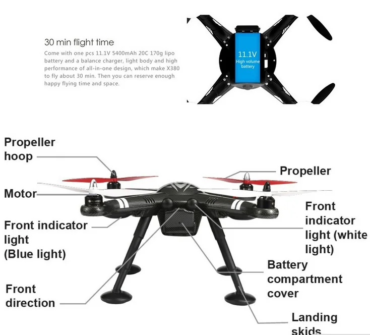 Airplane Type And Abs Material Drone Uav With 1080p Hd Camera Rtf Gps ...