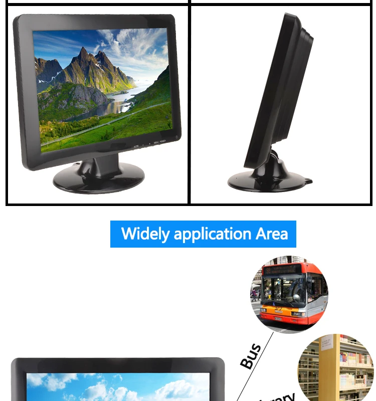 Detaik 12 Inch 16:9 Led Monitor Cheap Price 12 Inch Tft Lcd Tv Monitor ...