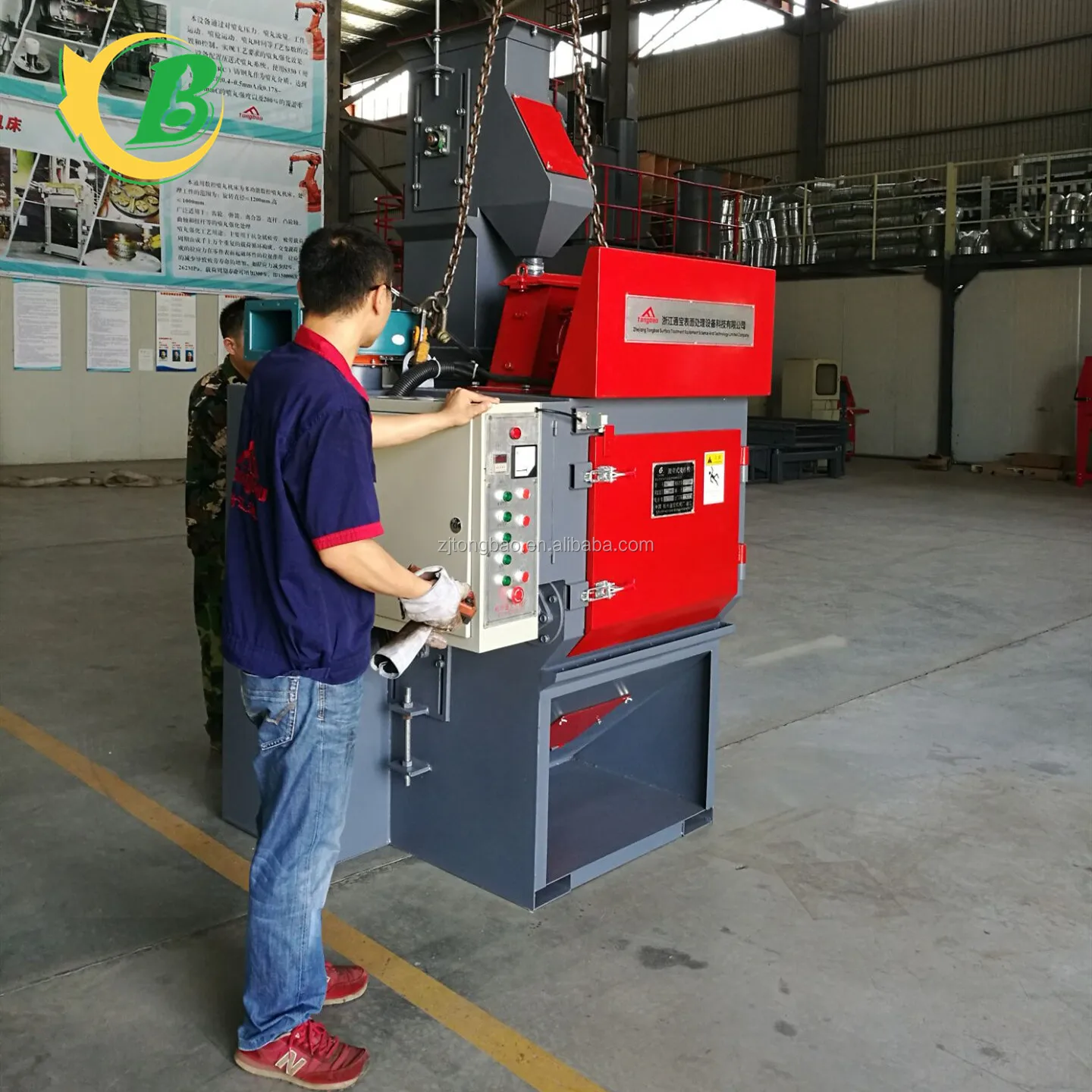 Tumbler Shot Blaster/apron Shot Blasting Machine/powerful Rotary Drum ...