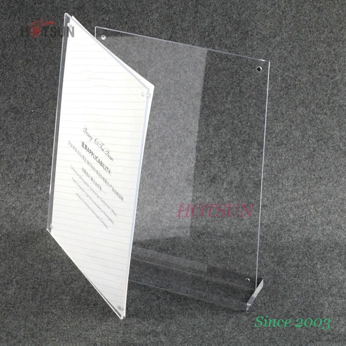 A6 Size Black And Clear Acrylic Sign Holder Strong Plastic Table Tent ...