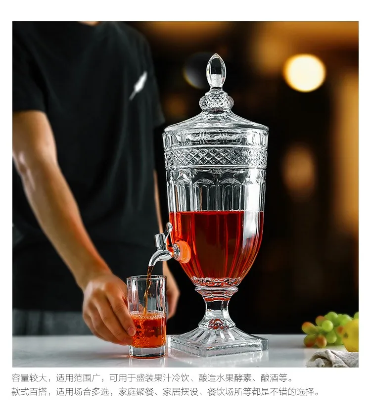 Factory Directly Sale Machine Made Glass Fruit Juice Jar With Tap ...