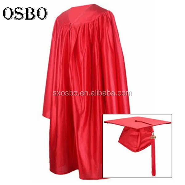 Shiny High School Graduation Cap and Gown for School Wholesale