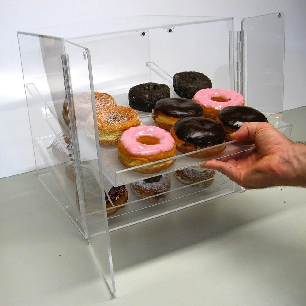 Custom Acrylic Bakery Display Cabinet Pastry Donut Bagels Cookie ...