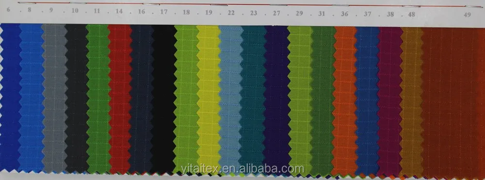 Water Resistant 210D PU Coated Ripstop Nylon Fabric - ODM Available