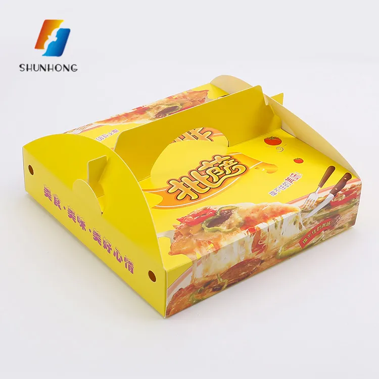 Custom Printed Reusable Corrugated Paper Pizza Packing Delivery Box ...