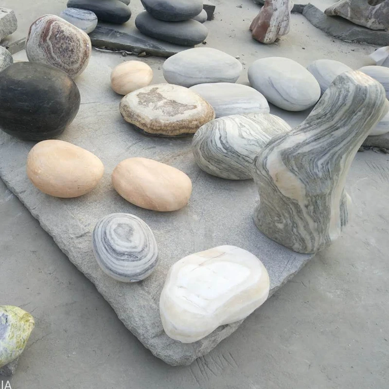 20-60cm Mixed Colors Garden Landscaping Stone Marble Polished Boulder ...