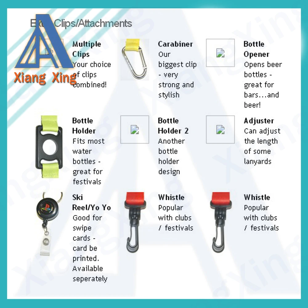Customized Various Lanyard Accessories Webbing Attachment Plastic ...
