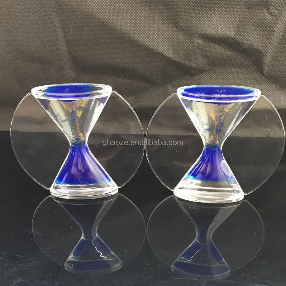 Acrylic Gifts Crafts Liquid Hourglass - Sands Top to Bottom