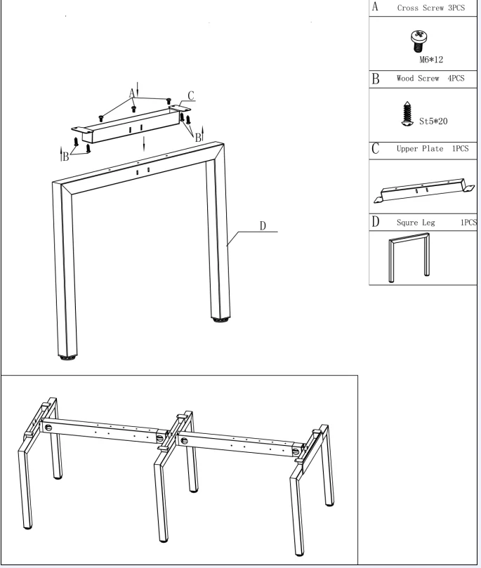 Office Furniture Specifications Metal Legs For Furniture Steel Table ...