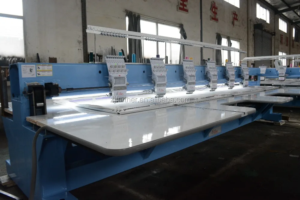 Six Head Flat Embroidery Machine 6 Head Embroidery Machine Computerized ...
