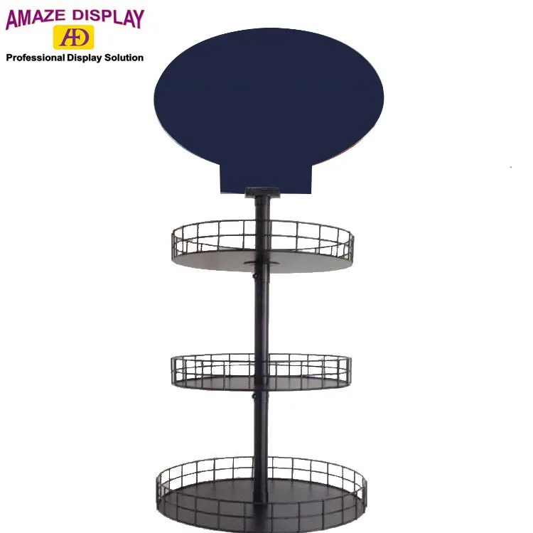 Factory Custom 4-tier Metal Trays Floor Display Stand For New Products ...