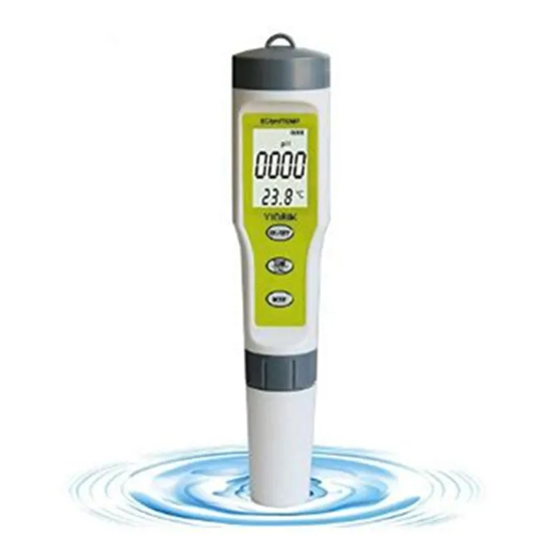 3-in-1 Digital Ph Tester Temperature Ec Ph Meter 0.01 High Accuracy 0 ...