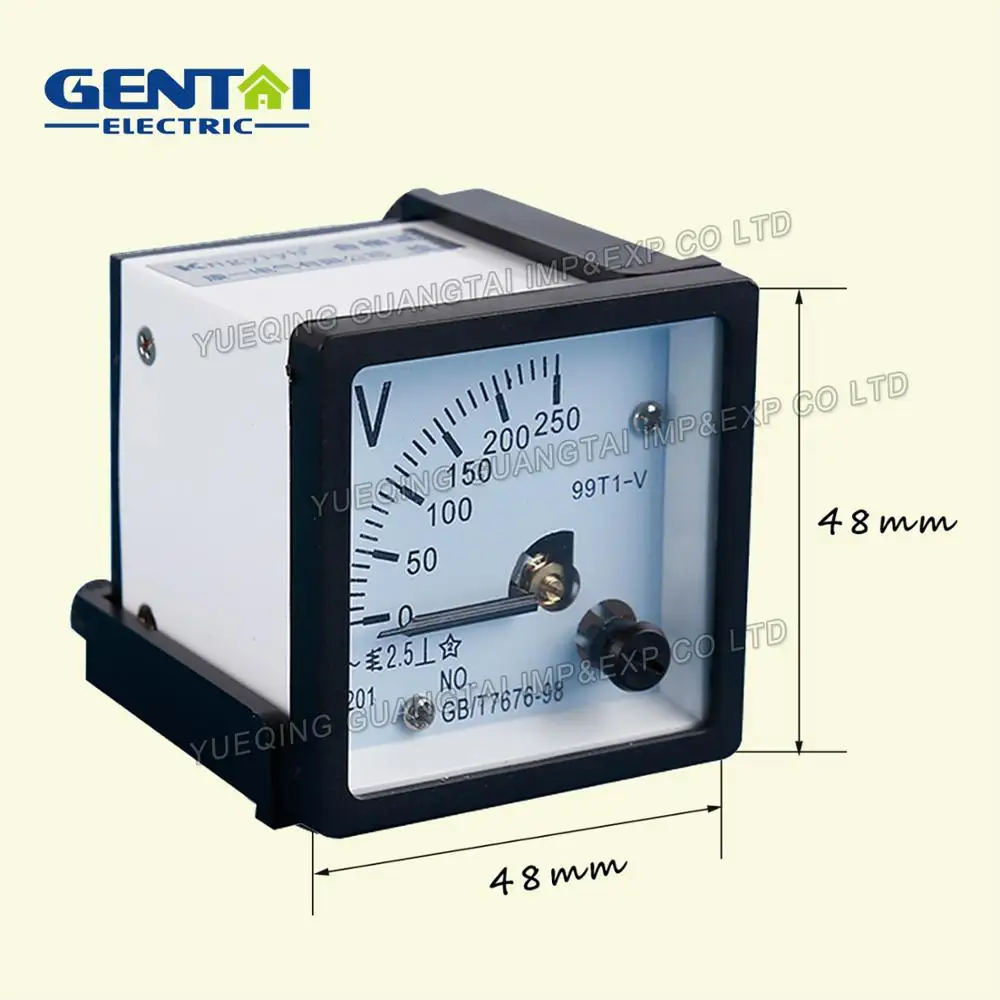 High Quality 48x48mm 99t1 800a Ac Analog Panel Meter Voltmeter - Buy ...