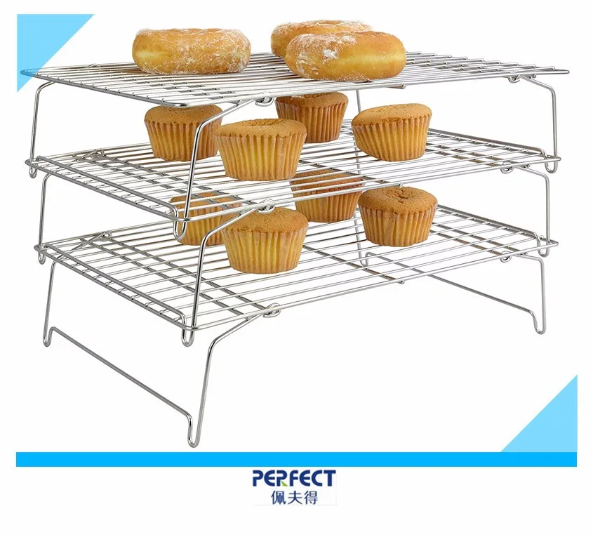 Pf-cr019 Heavy Duty Oven Safe 100% Stainless Steel 304 3-tier Stackable ...