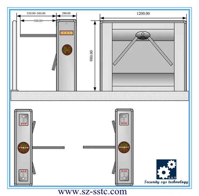 Biometric Turnstile with Counter for Toilet Access Control