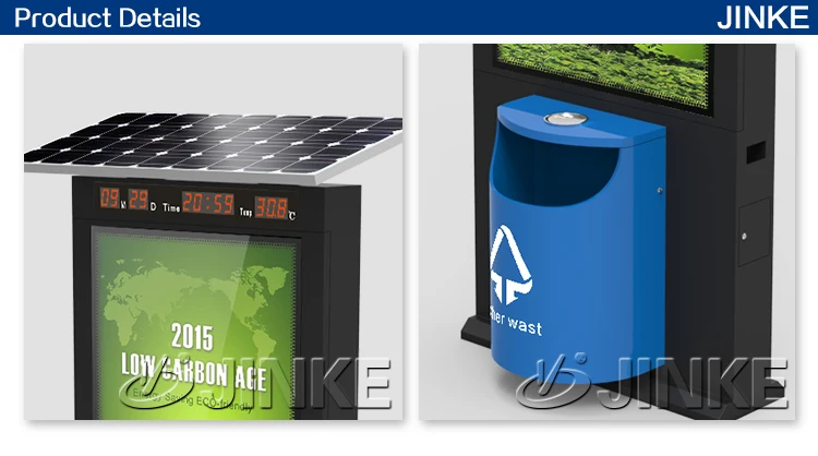 Solar Power Led Lighting Box And Electronic Screen Rode Side Outdoor ...