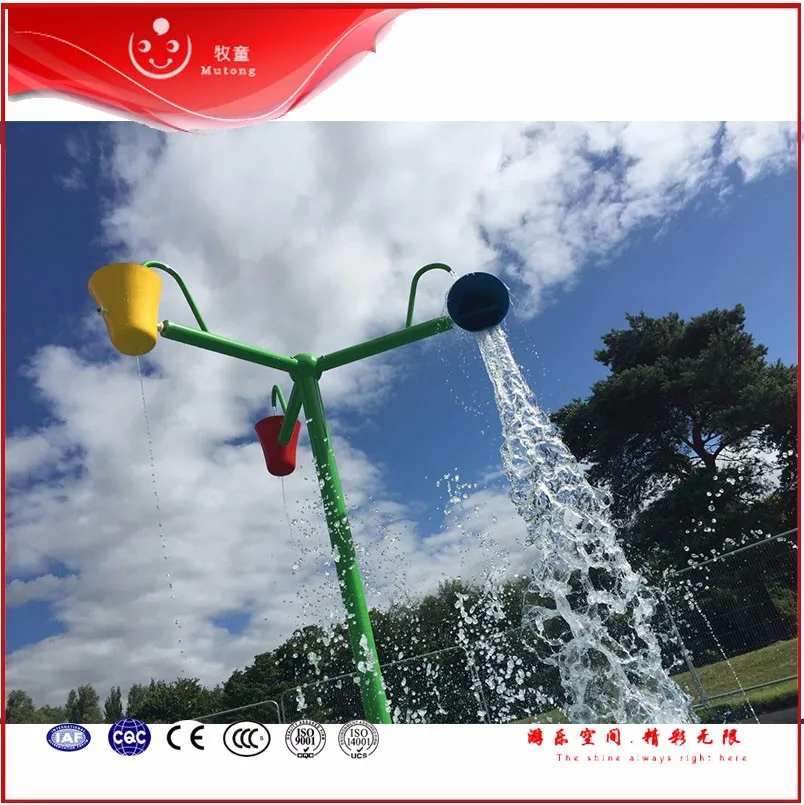 Summer Aqua Park Equipment Children Play Water Park Dump Bucket For ...