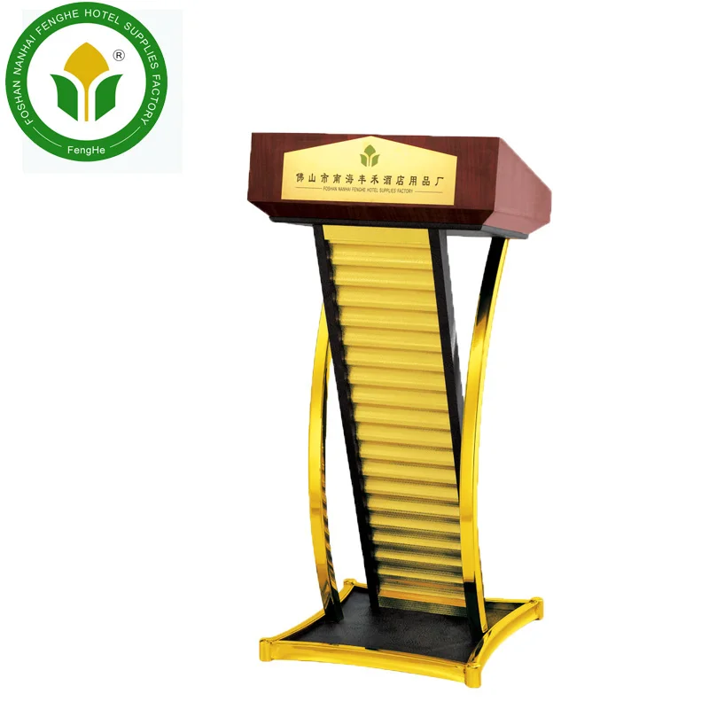 Hotel Modern Design Titanium Rostrum Lectern Podium