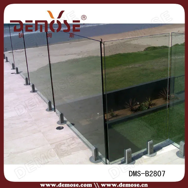 outdoor plexiglass railing panels for fence, View frameless glass ...