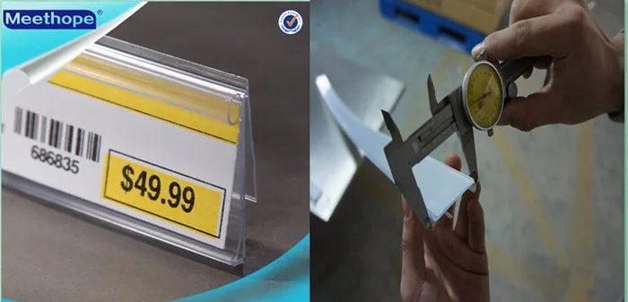 Clear PVC Sign Digital Price Tags for Supermarket Shelves