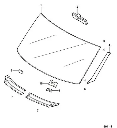 Genuine Front Pillar Outer Trim Panel for Ford Transit V348