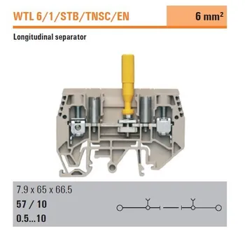 Authentic Weidmuller Test-disconnect Terminal Block Wtl 6/1/stb/tnsc/en ...