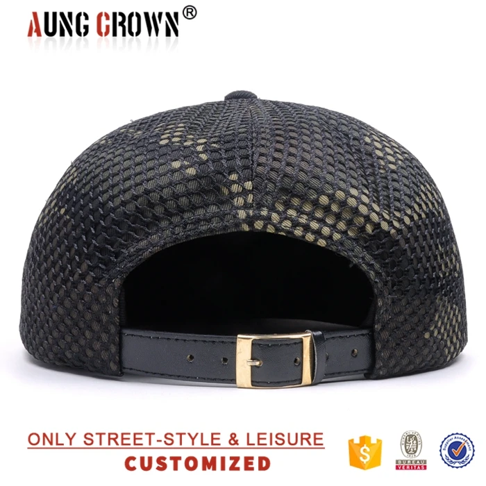 Custom Design Made Metal Plate Snapback Flat Brim Hats And Caps No ...