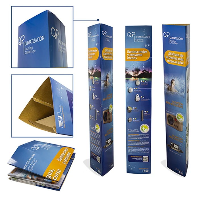 Triangle Standee Promotional Corrugated Cardboard Display Stand ...