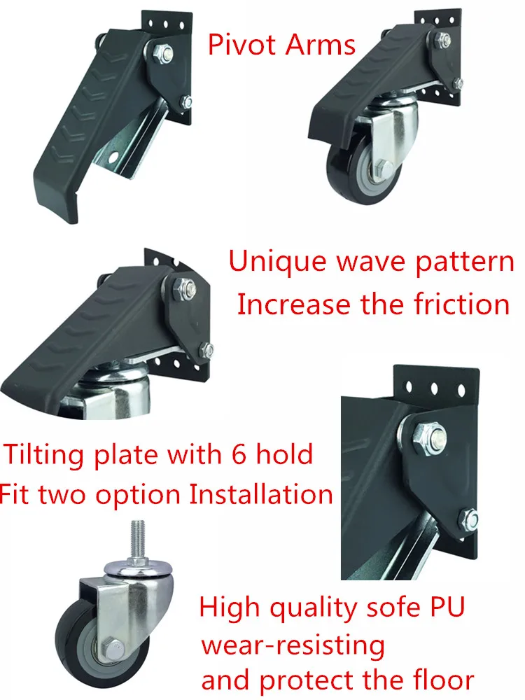 Wbd Heavy Duty Foot Removable Retractable Casters Wheels For Workbench ...
