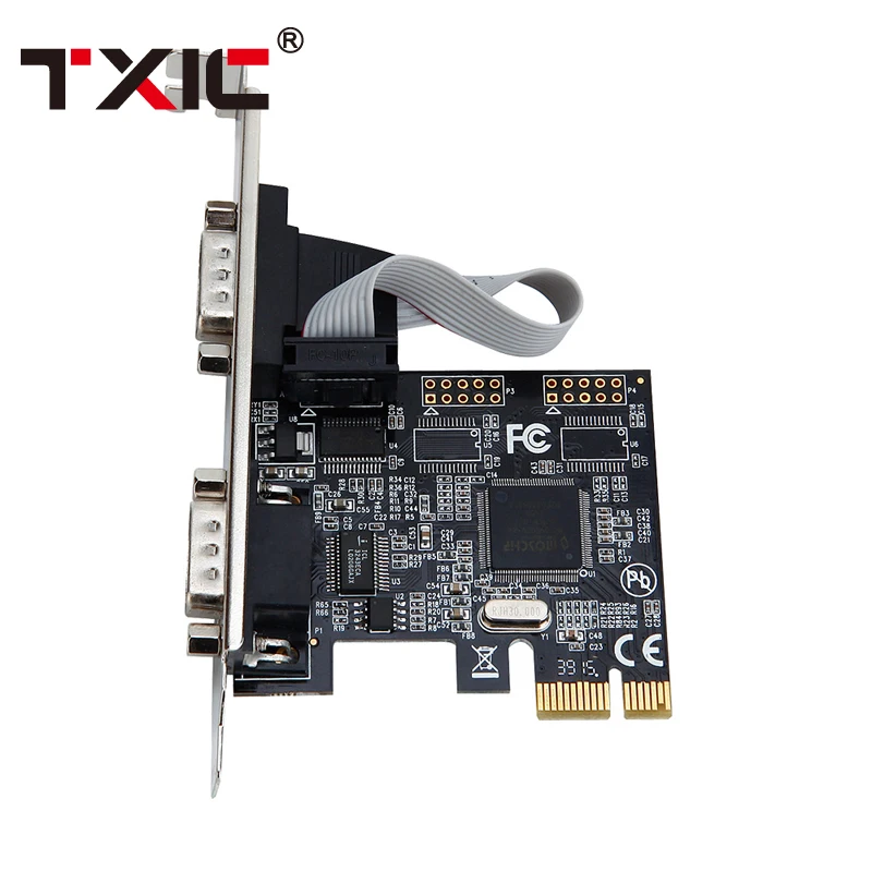 Asix Ax9900 Rs232 Db9 Dual Port Pci Express X1 Serial Port Expansion ...