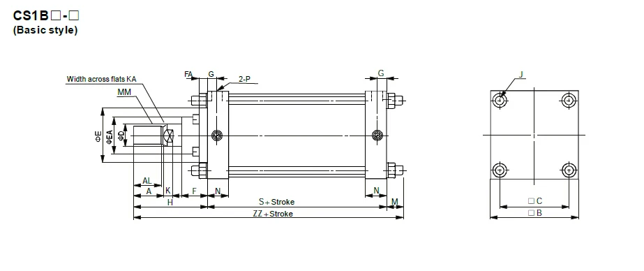 Cs1 Series Smc Type Standard Pneumatic Cylinder - Buy Cs1pneumatic ...
