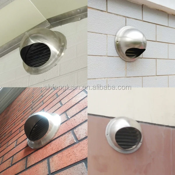 Stainless Steel Wall Outlet Waterproof Vent Cap
