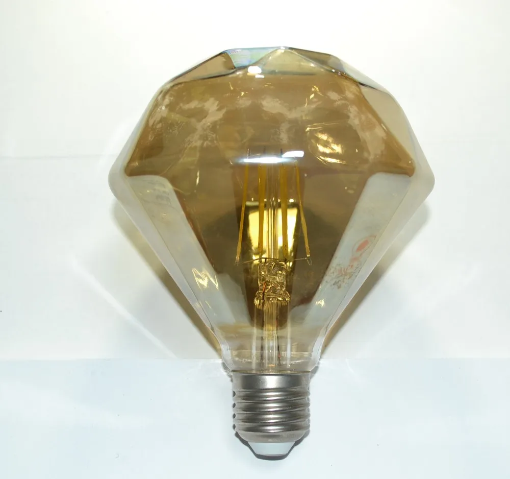 Dimmable Led Filament Bulb Diamond Shape 4w E27 Edison Light Lamps ...