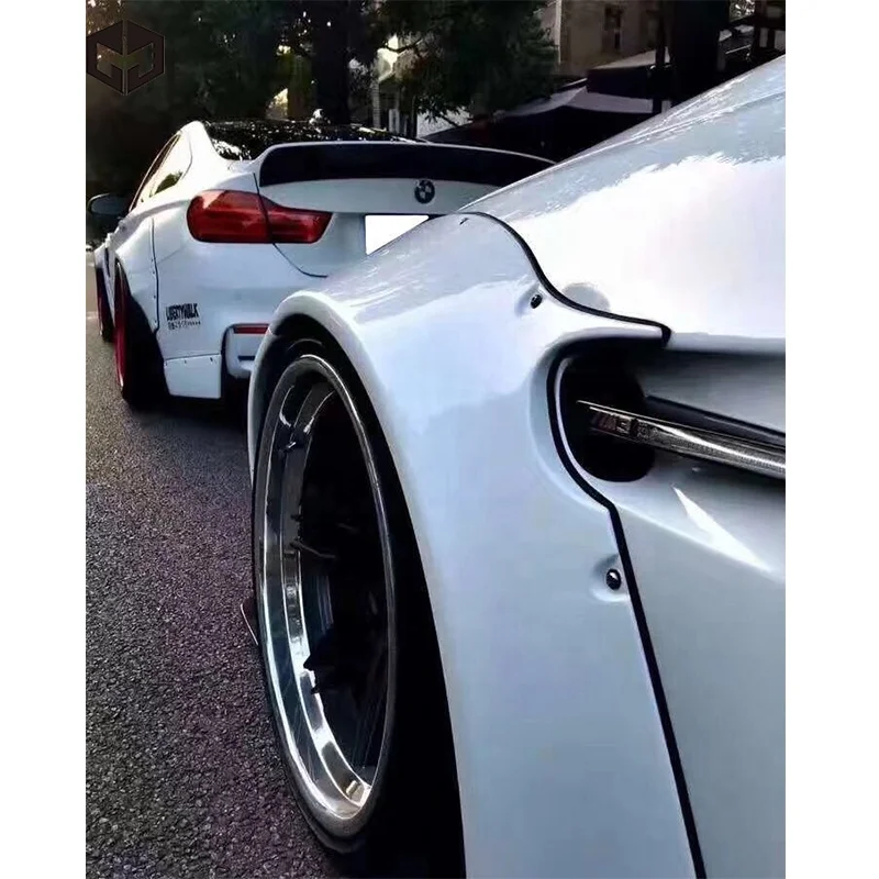Fiberglass Wide Body Kit for BMW M4 F82: Bumper, Lip, Side Skirt, Fender