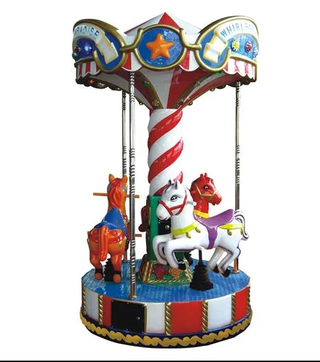2014 Newest 3 Seats Mini Carousel Horses Rides Carrusel Small Carousel ...