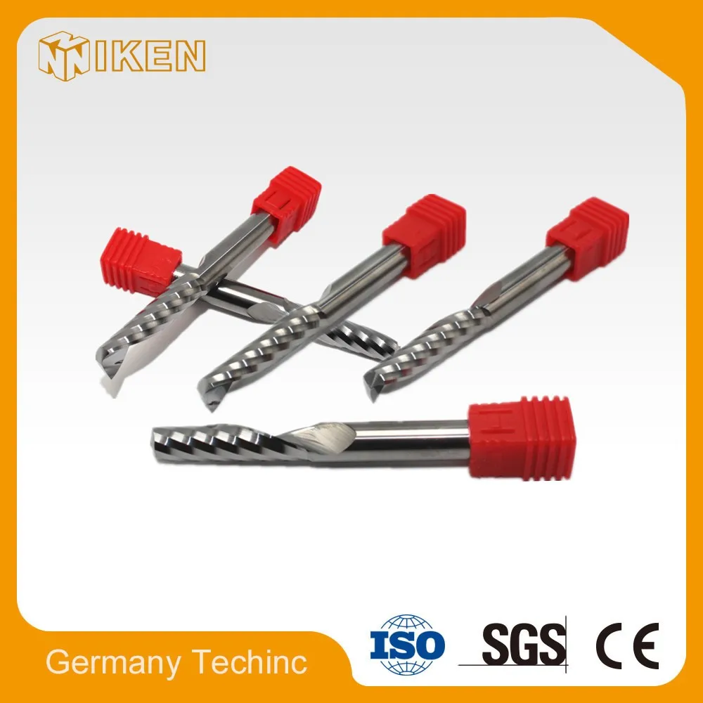 Iso Single Flute Acrylic Cutting End Mill,1 Flute Carbide Endmill - Buy ...