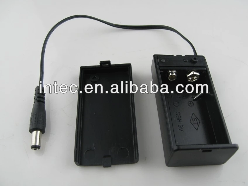 9v Battery Holder With Dc Plug - Buy 9v Battery Holder,9v Battery Box ...