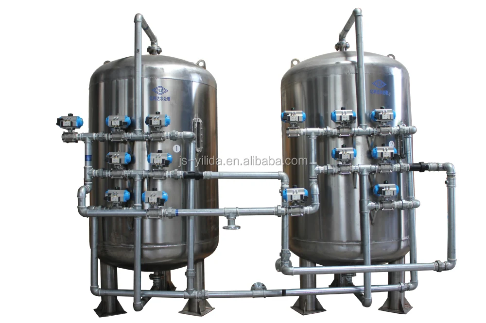 Plc Control Automatic Active Carbon Filter Tank For Grey Water 30000 ...