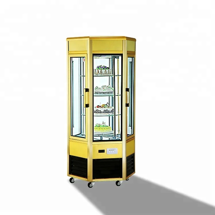 Bakery Refrigerator - Fruit Display Cabinet with Rotating Stand