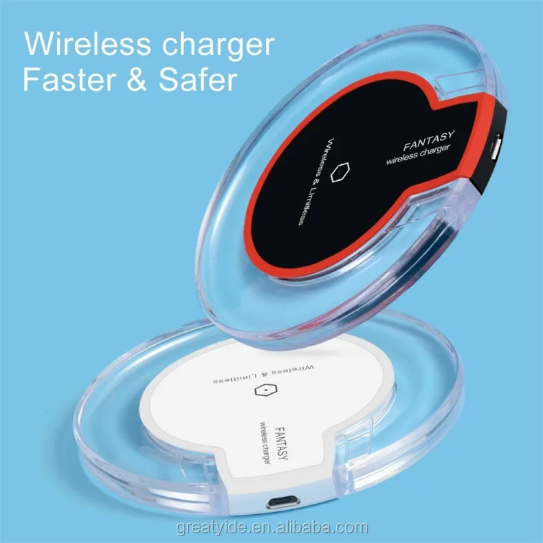 New Products Ultra Slim Round Fast Qi Wireless Charger Fast Charging ...