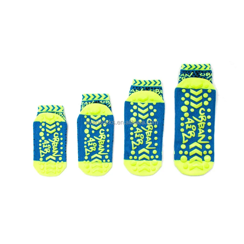 Oem Indoor Custom Cotton Trampoline Anti Slip Grip Socks Anti-slip ...