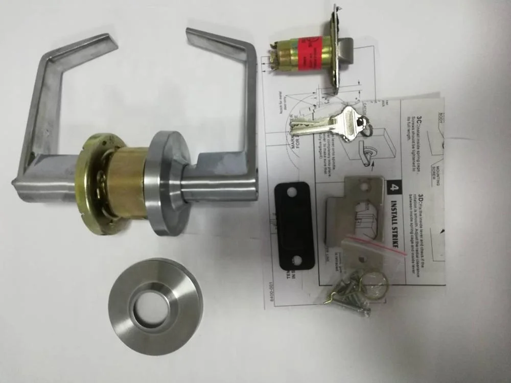 ANSI Grade 2 Commercial Door Lock Keyed Entry Lever Door Handle Lever ...