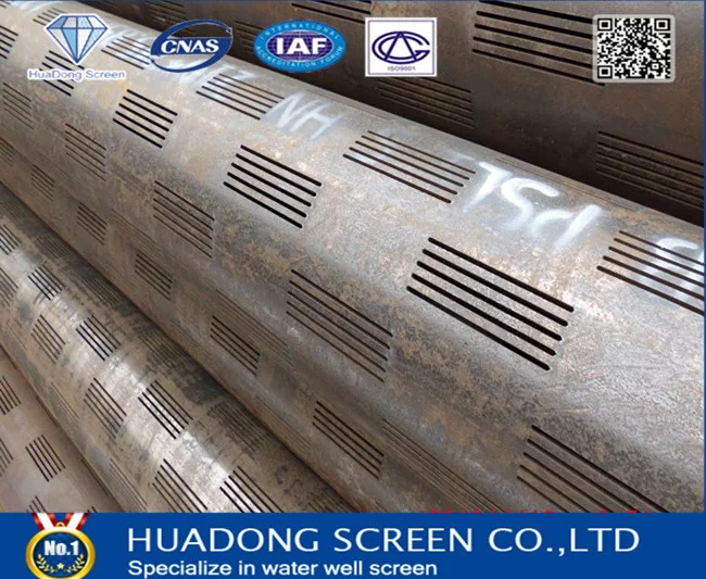 Api Oil Well Drilling Slot Liner Pipe/ K55 Slotted Screen Casing Pipe ...