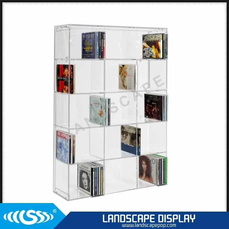 Custom Made Acrylic Cd Display Rack / Wall Mounted Plexiglass Cd ...