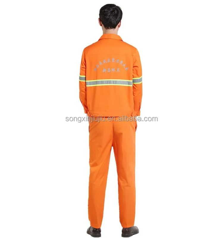 Orange Color Reflective Safety Uniform Hi Vis Workwear Shirts Pants ...