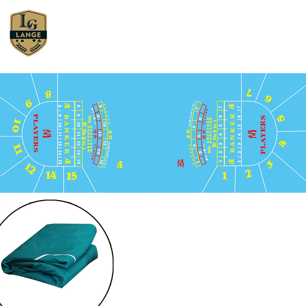 14 Players Casino Baccarat Poker Table Top Cloth Gaming Table Cloth ...