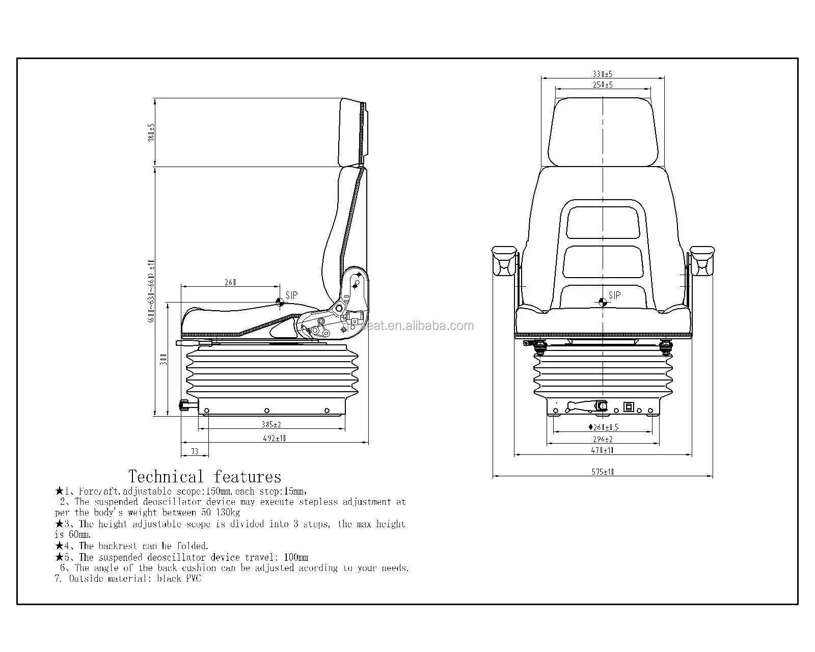 Customize Universal Hitachi Excavator Seat Used Mini Excavator Parts ...
