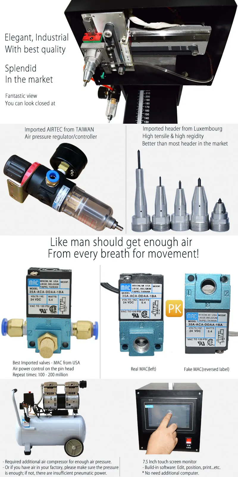 Pneumatic Metal Nameplate Engravingmarking Machines With Thorx6 ...