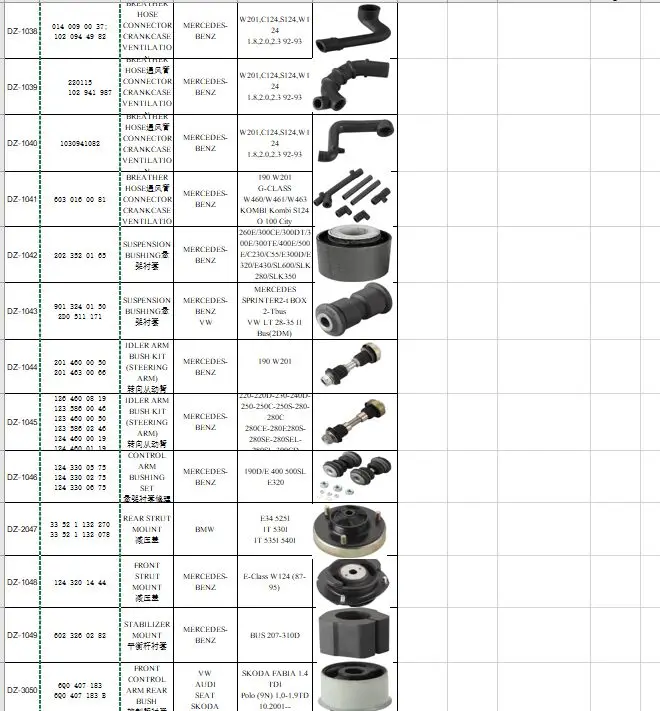For Bmw Mercedes Benz 2103210484 2103210284 2103250284 2103250184 ...